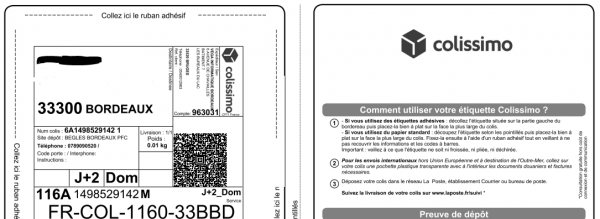 NF12653 — Support de l'affranchissement colissimo — Documentation Polaris